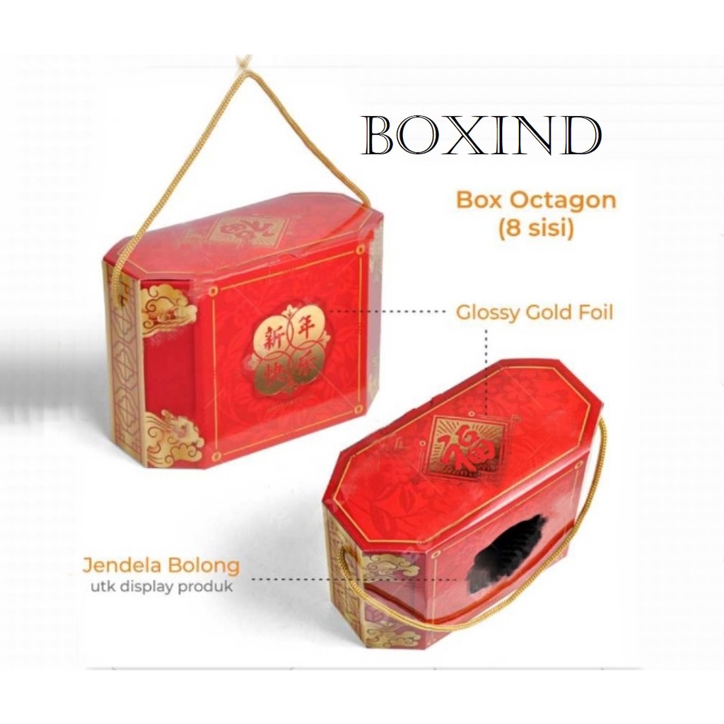 Jual Box Imlek 2 Jar Plastik 600ml 750ml IMLEK BOX Kue Kering Imlek ...
