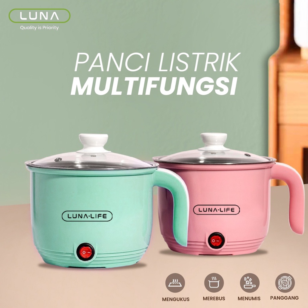 Jual Panci Listrik Serbaguna Luna Life Portable Electric Cooker Frying ...