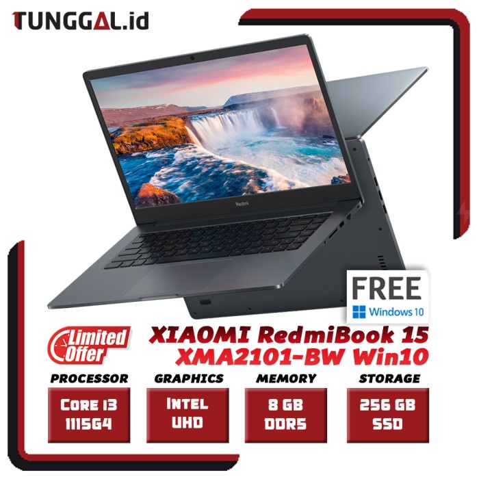 Jual XIAOMI RedmiBook 15 Core i3 1115G4 8GB 256GB SSD 15.6-inch FHD W10 ...