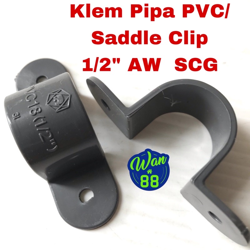 Jual Klem Pipa PVC 1/2” / Saddle Clip 1/2” AW SCG | Shopee Indonesia