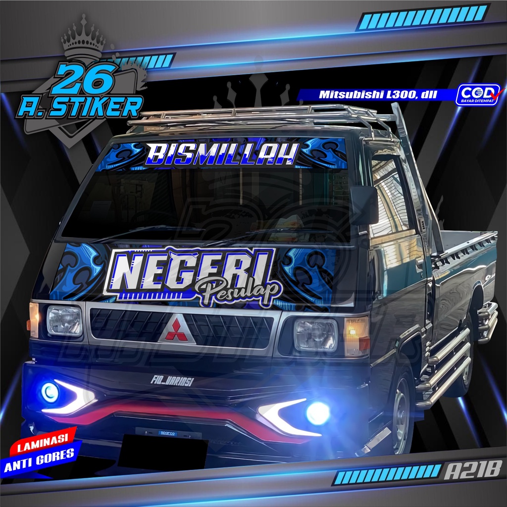 Jual Stiker Decal 1 Paket Kabin Depan+Kaca Depan NEGERI PESULAP All ...