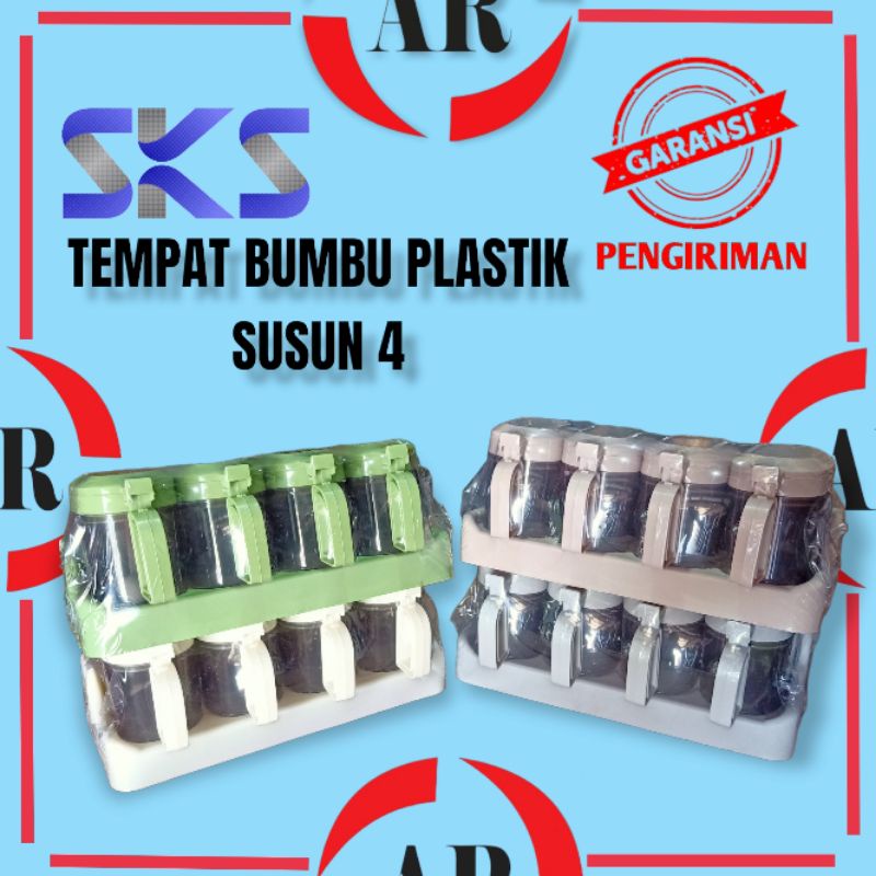 Jual TEMPAT BUMBU/KITCHEN SET SUSUN 4 SKS | Shopee Indonesia