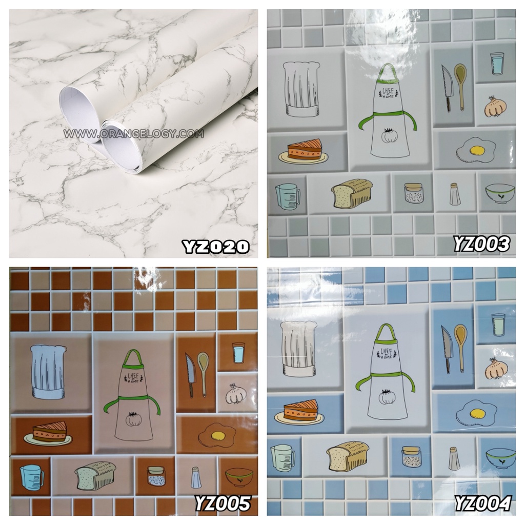 Jual Wallpaper Dapur Tahan Panas Sticker Dinding Dapur anti air dan ...