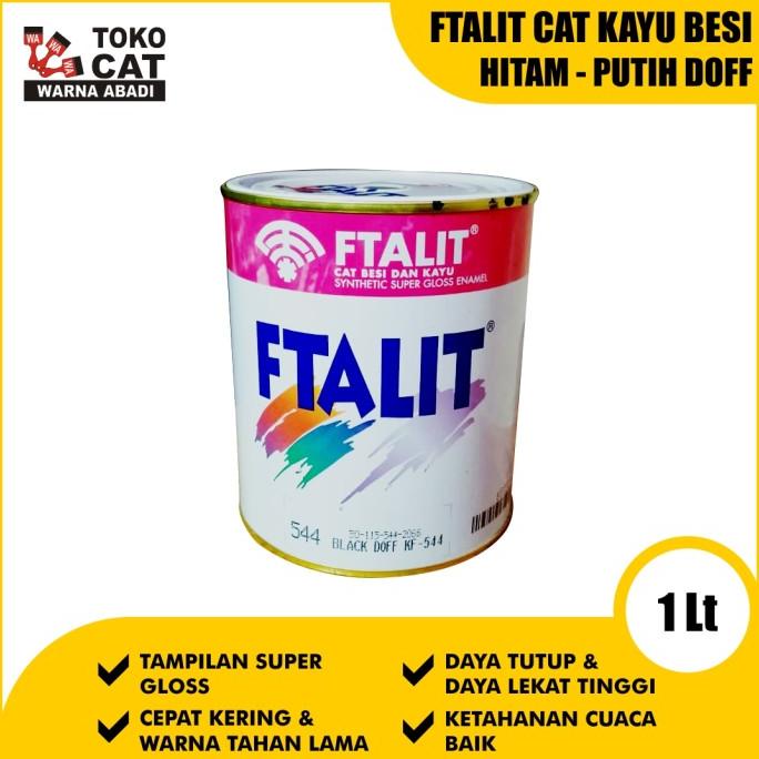 Jual CAT MINYAK FTALIT 1 KG WARNA HITAM & PUTIH DOFF ( CAT KAYU & BESI ...