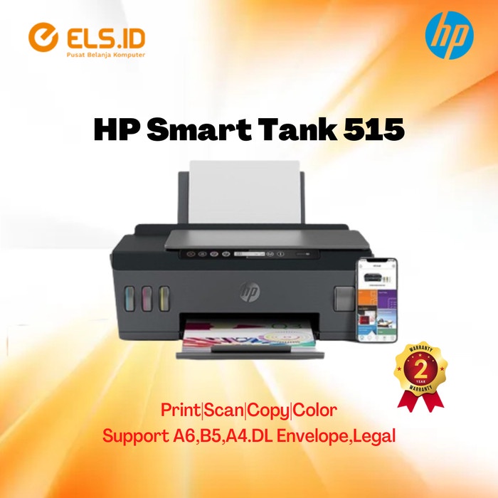 Jual Printer HP Smart Tank 515 Print Scan Copy Wireless | Shopee Indonesia