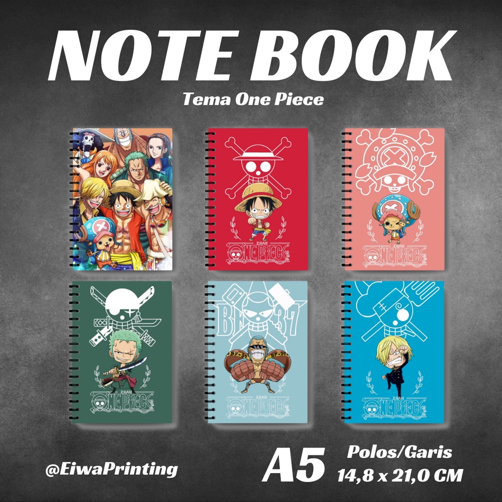 Jual Notebook A5 One Piece Series Buku Catatan Notebook Aesthetic ...