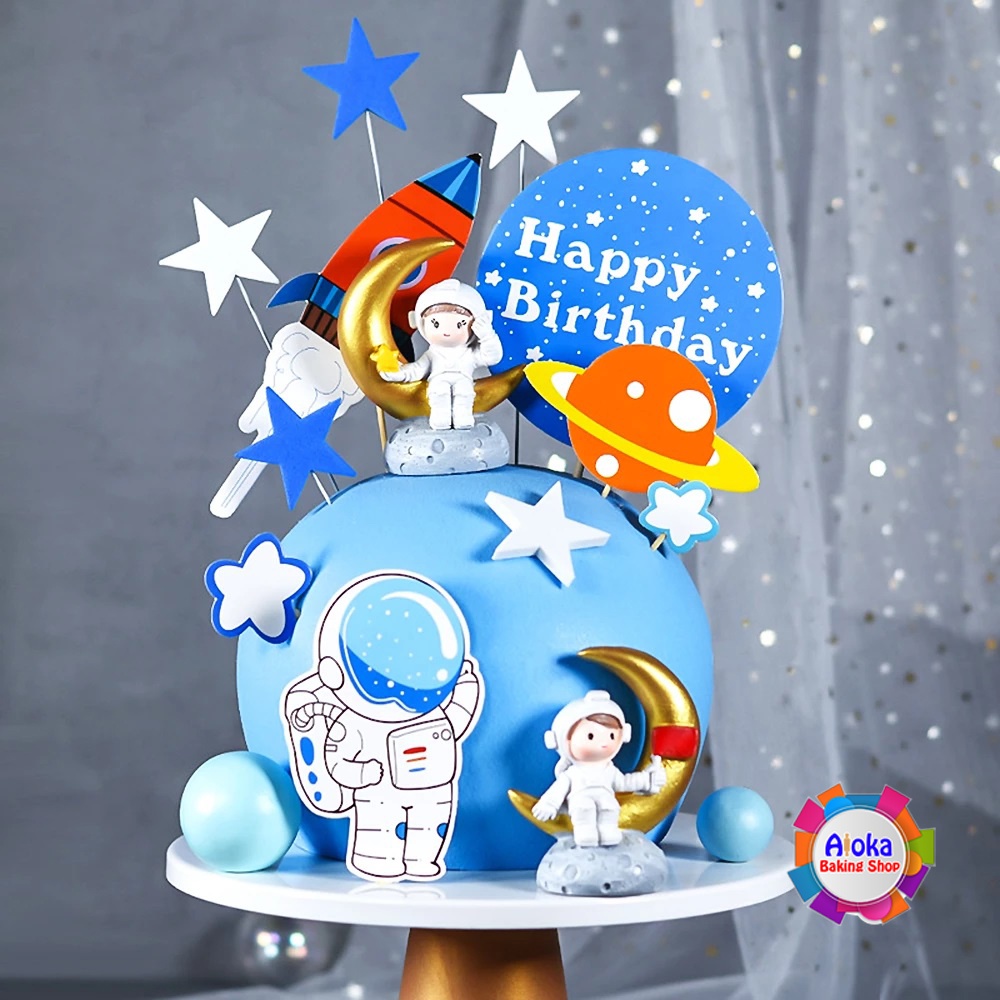 Jual Topper Astronot / Dekorasi Kue Astronot Kertas Karet | Shopee ...