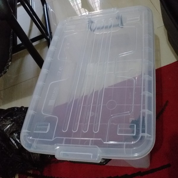 Jual Box Container CB 52 Liter EZY Roda Bening Transparan Caravan ...