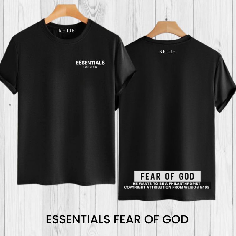Jual Kaos Baju Rohani Essentials Fear of God / Kaos Baju Rohani Kristen ...