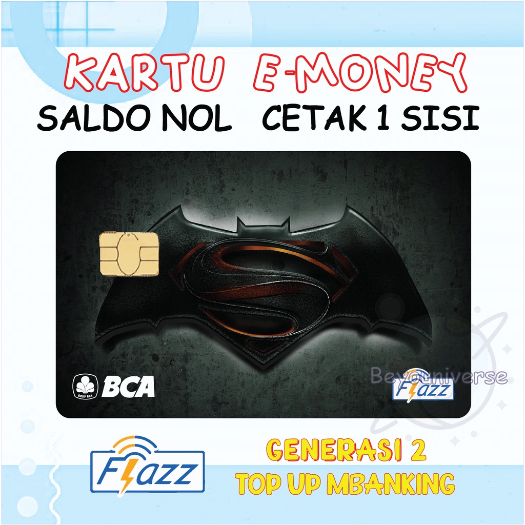 Jual Kartu FLAZZ BCA Gen 2 Gambar Superhero Superman Custom Batman ...