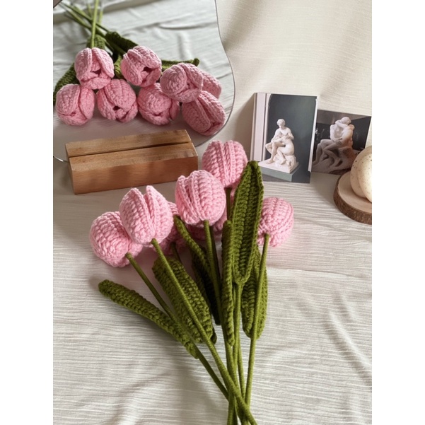 Jual Bunga Rajut Tulip / Crochet tulip | Shopee Indonesia