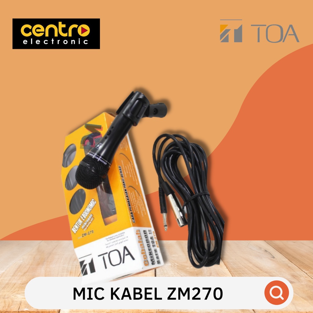 Jual TOA MICROPHONE KABEL ORIGINAL GALVA MIC CABLE ZM270 | Shopee Indonesia