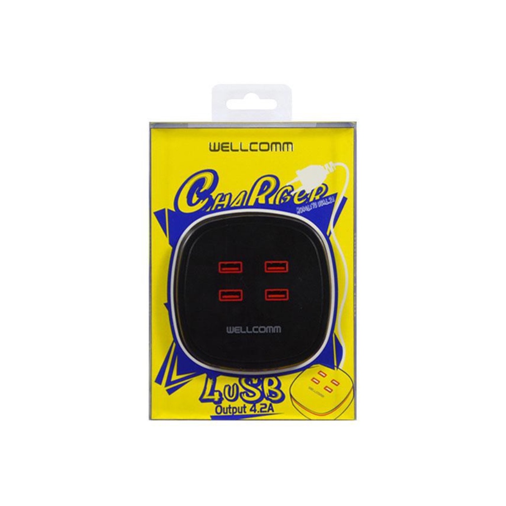 Jual TC USB Wellcomm 4 lubang 2 Ampere Original | Shopee Indonesia