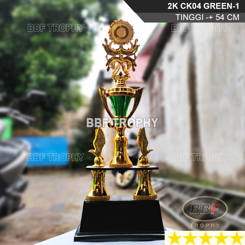 Jual Piala 2 kaki 2K CK04 GREEN SATUAN | Shopee Indonesia