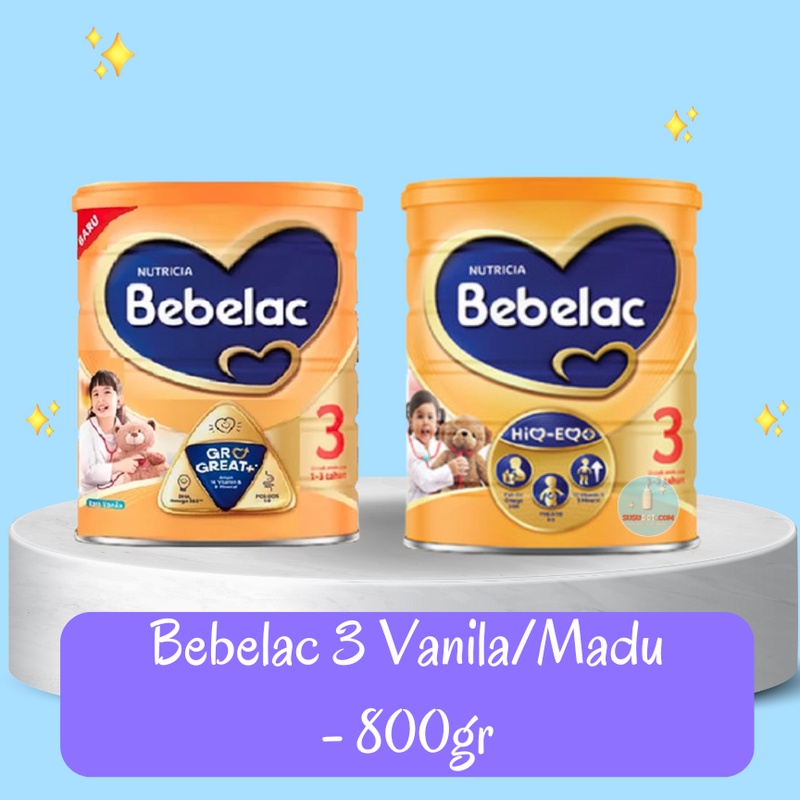 Jual Bebelac 3 800gr Vanila/Madu (1-3 Tahun) - Susu Formula | Shopee ...