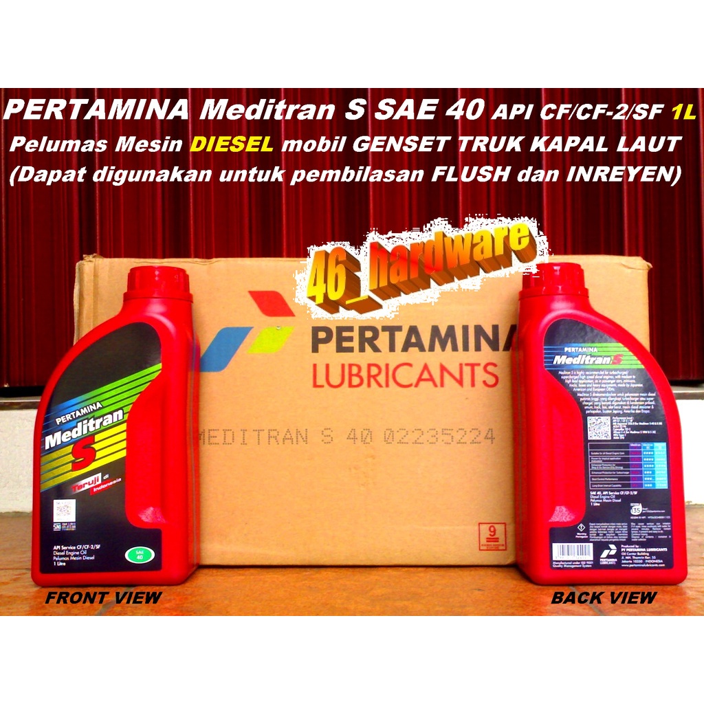 Jual PERTAMINA MEDITRAN S SAE40 MEDIT S 40 OLI MESIN DIESEL MOBIL ...