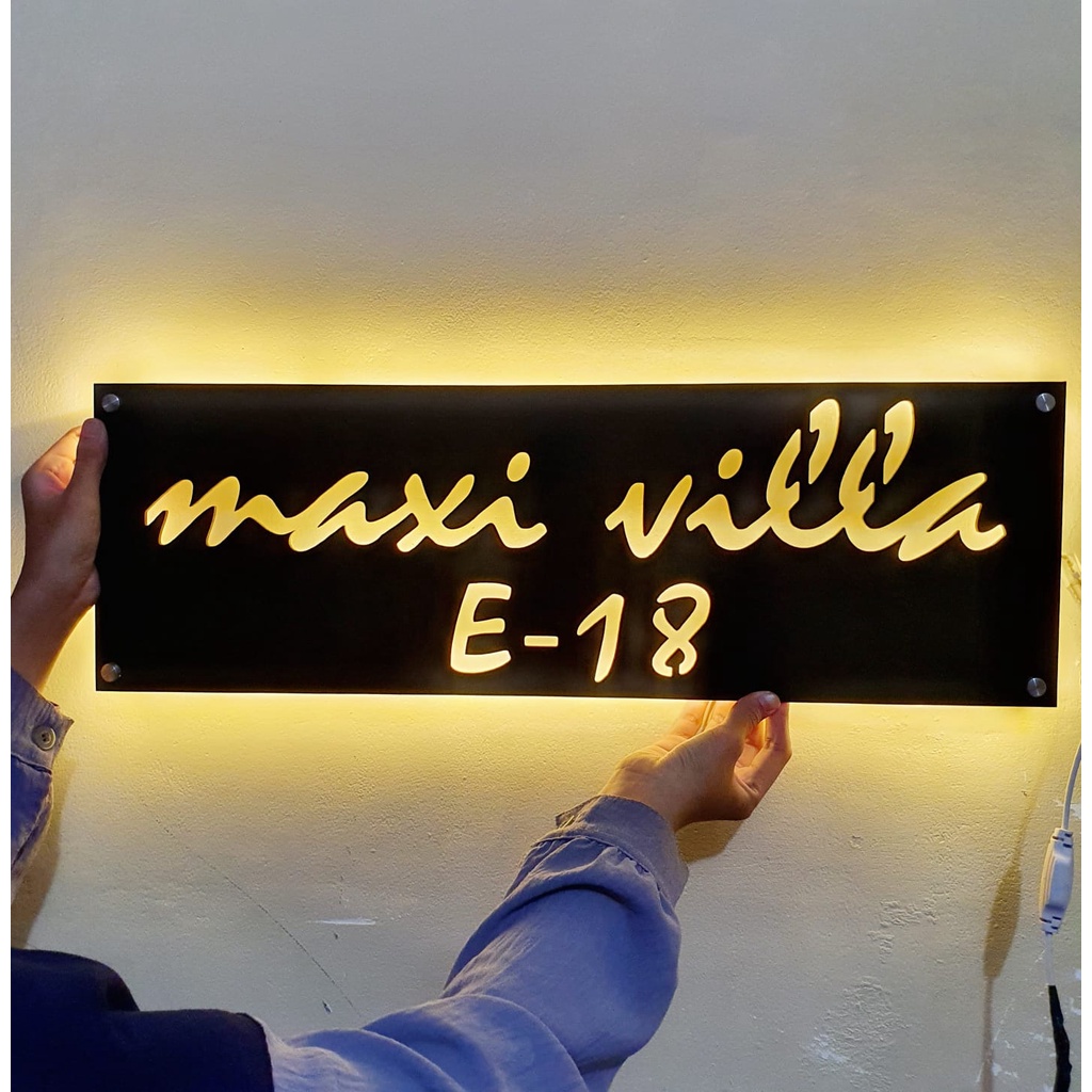 Jual Nomor Rumah LED Custom/Nomor Rumah/Nomor Rumah Lampu/LED | Shopee ...