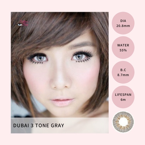 Jual ORIGINAL Dubai 3 Tones Series Soft lens Soflen Soflens Gray Grey ...