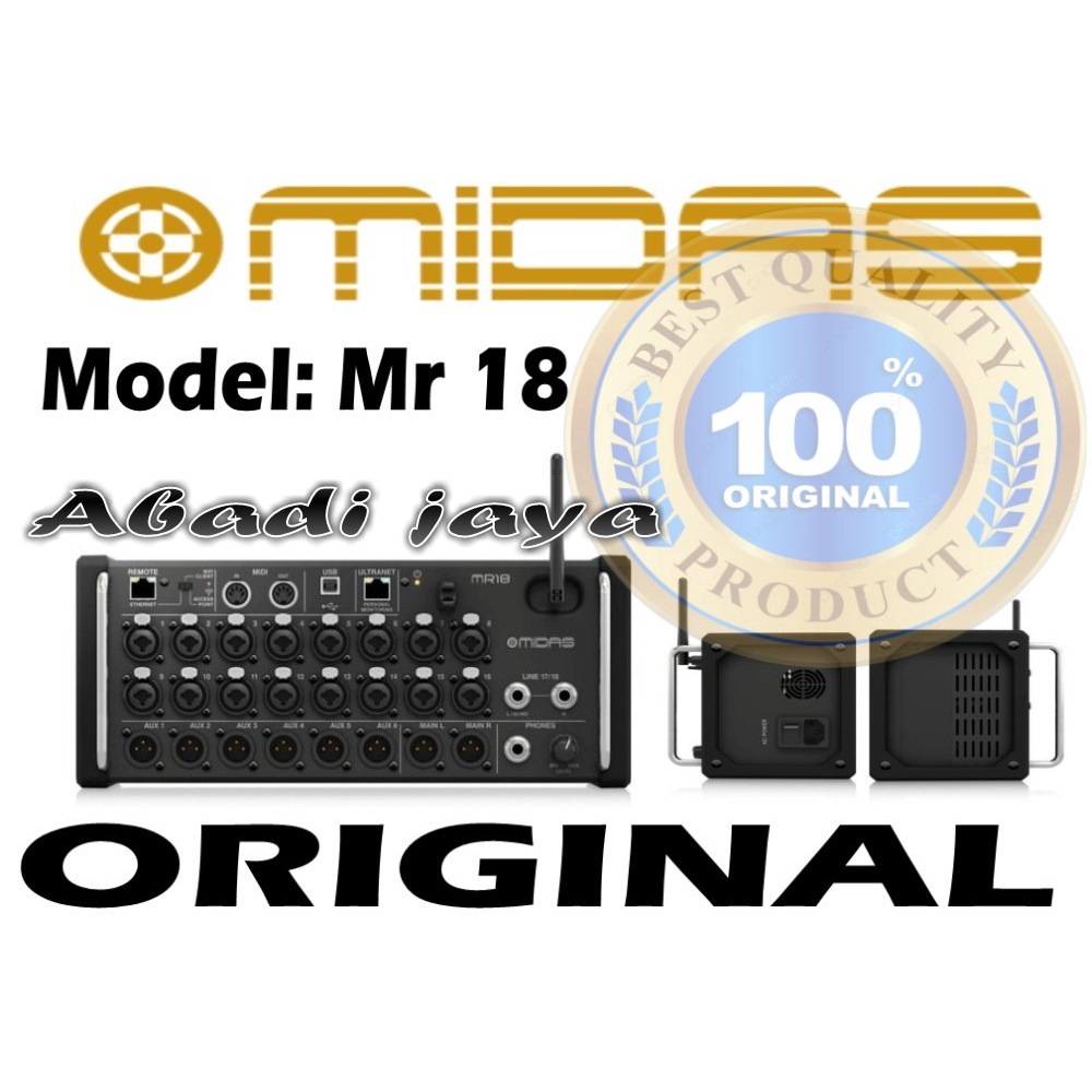 Jual Midas MR18 MR 18 Rackmount Digital Mixer ORIGINAL For Android ...