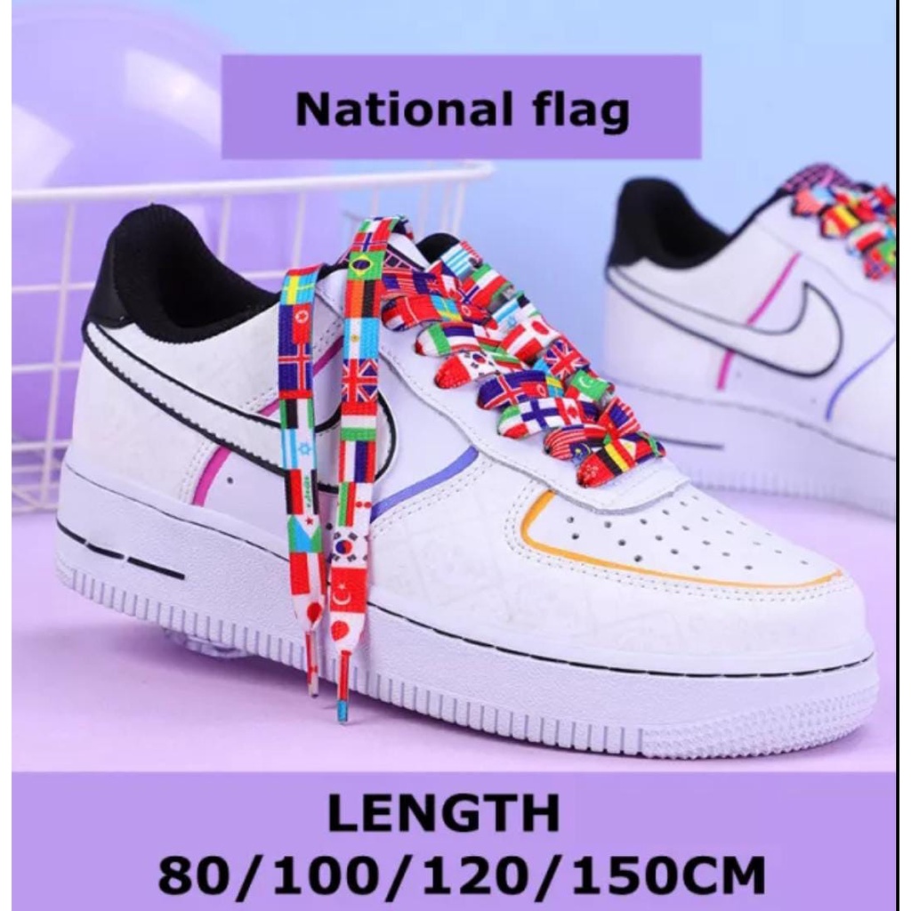 Jual SHOELACES FLAG 1 PAIRS TALI SEPATU BENDERA 100/120cm | Shopee ...