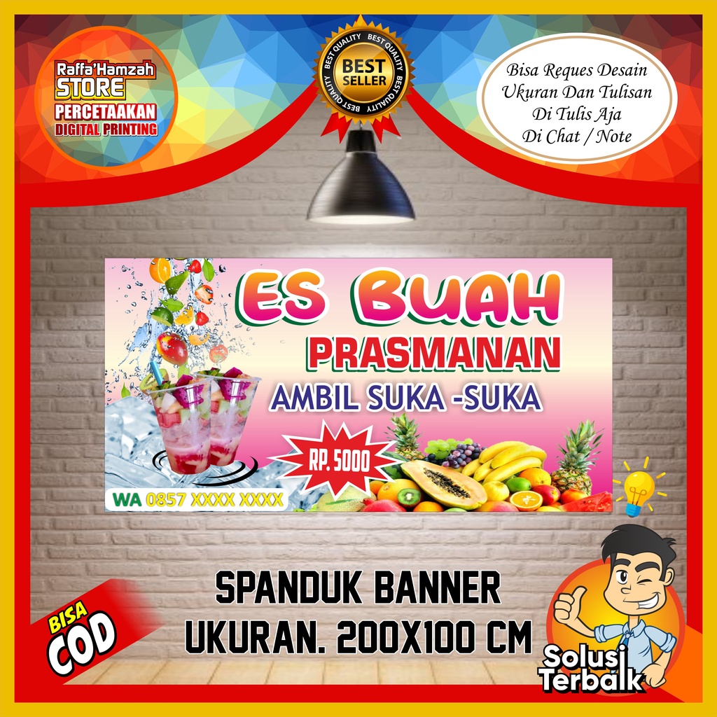 Jual Spanduk, Banner Minuman Es Buah Prasmanan Spanduk Es Buah Prasmana ...