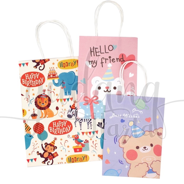 Jual Paper Bag Birthday Party Goodie Bag Motif Ulang Tahun Balon GH ...