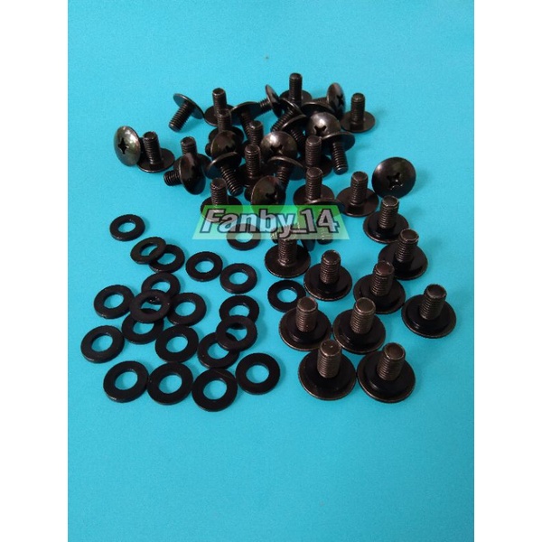 Jual Baut Besar M6 / Drat 10 Plus Ring Washer Nylon Untuk Baut Bodi ...