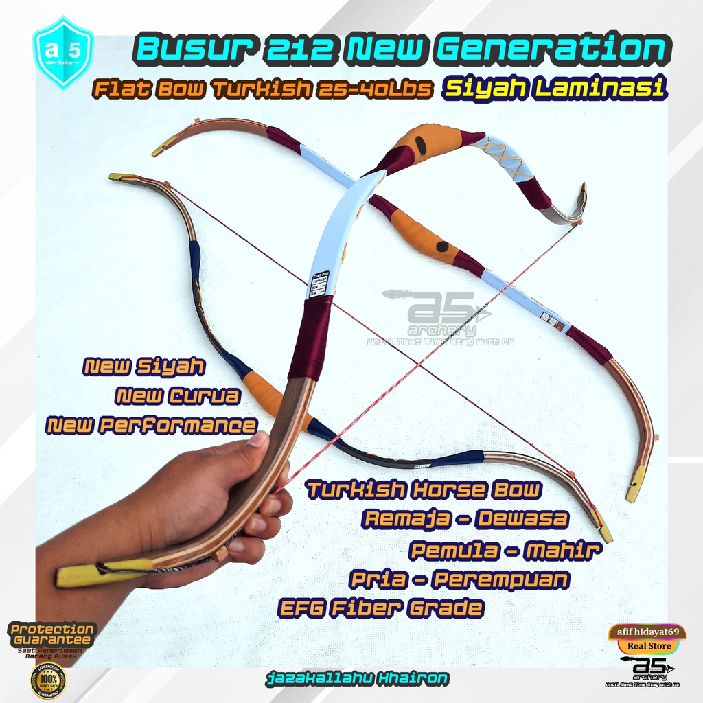 Jual Busur Fiber Efg Turkish Remaja Dewasa Siyah Laminasi New ...