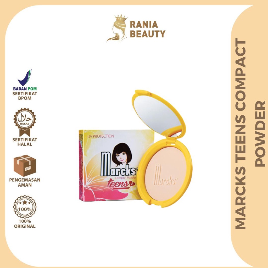 Jual Marcks Teens Compact Powder Bedak Padat ~ Rania Beauty | Shopee ...
