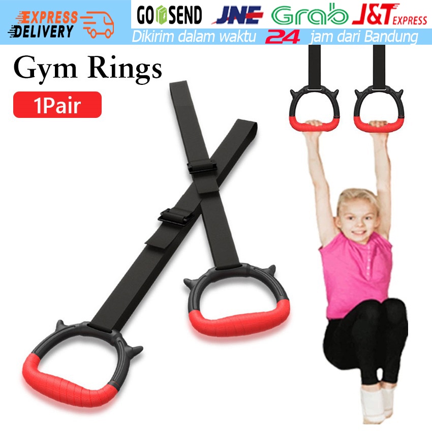 Jual 1Pasang Gym Ring Anak Pull Up Bar Gymnastic Ring Mainan Olahraga ...