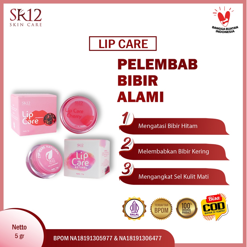 Jual Lip Care SR12 Pelembab Alami Bibir Lip Balm Solusi Bibir Kering dan Pecah - Pecah Atasi ...