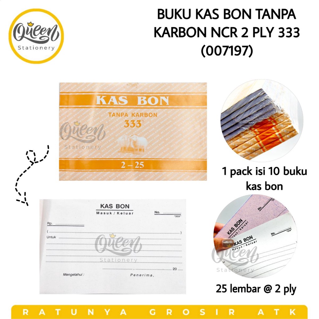 Jual BUKU KAS BON NCR 2 PLY 333 (007197) / KAS BON / BUKTI KAS BON ...