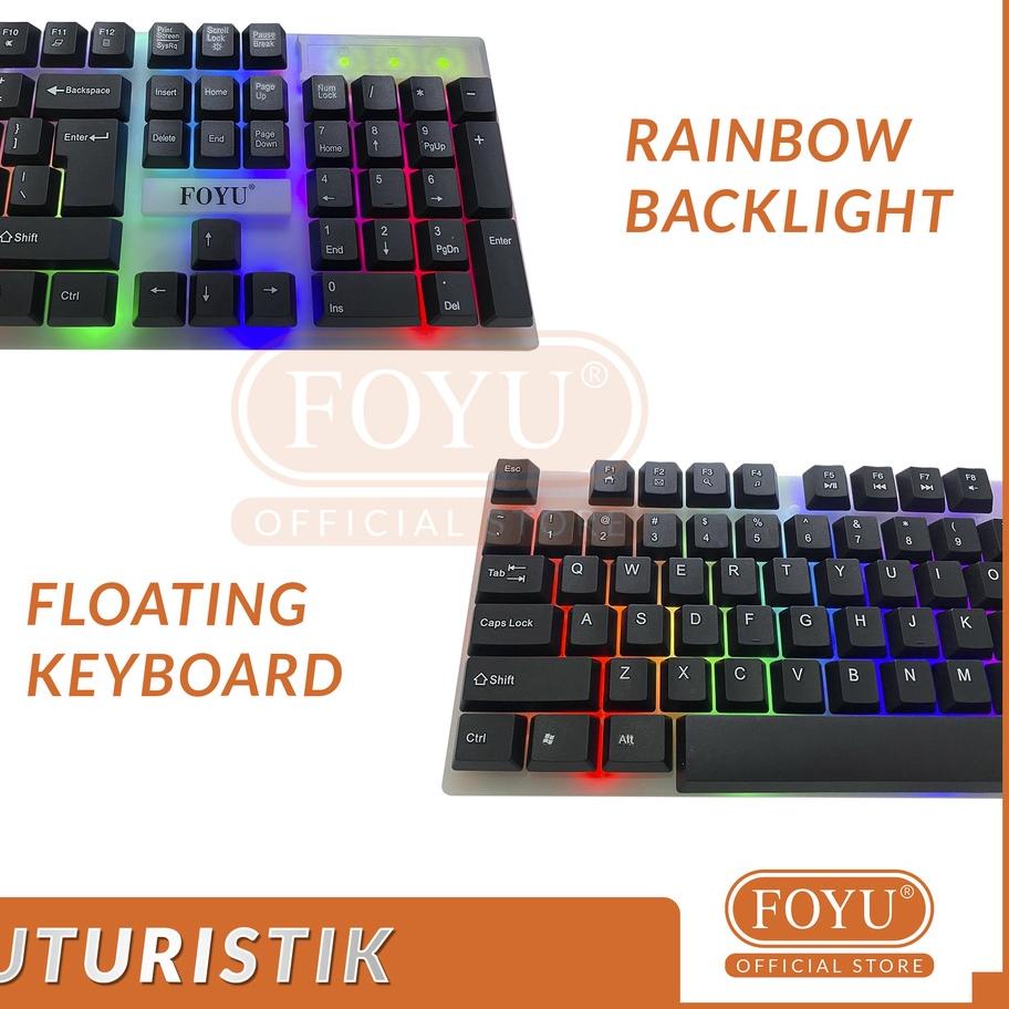 Jual FREE ONGKIR!Keyboard Rgb Mouse Foyu Set Komputer Game Led Keykaps ...