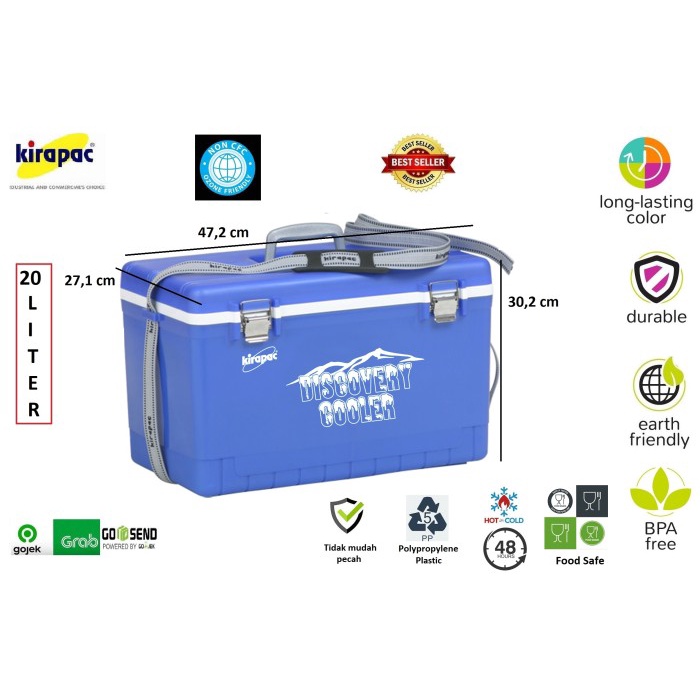 Jual Kirapac Discovery Kotak Emas / Cool Box / Cooler Box 20 Liter 3535 ...