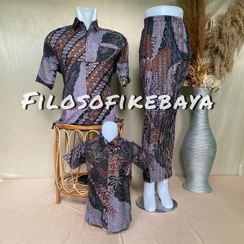 Jual LV LILAC ~ BATIK COUPLE KELUARGA / BATIK COUPLE / KEMEJA BATIK ...