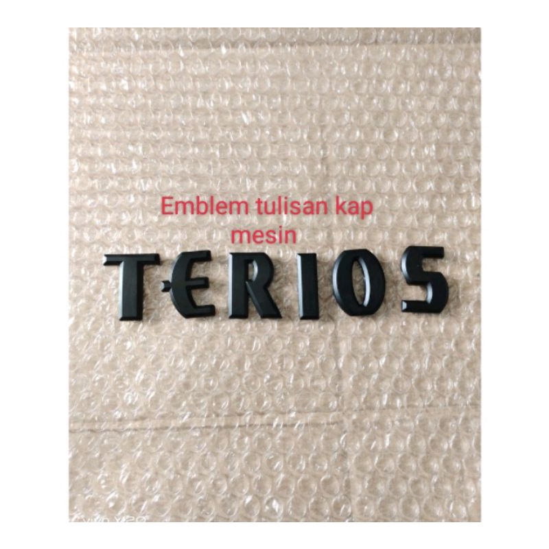 Jual Emblem tulisan kap mesin terios original hitam doff | Shopee Indonesia