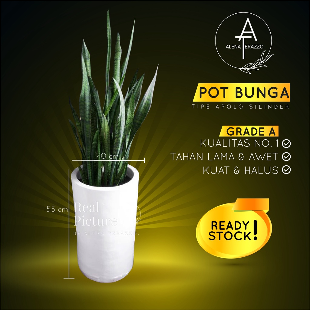Jual ALENA TERAZZO POT APOLO SILINDER| POT TERASO MARMER| POT TERASO ...