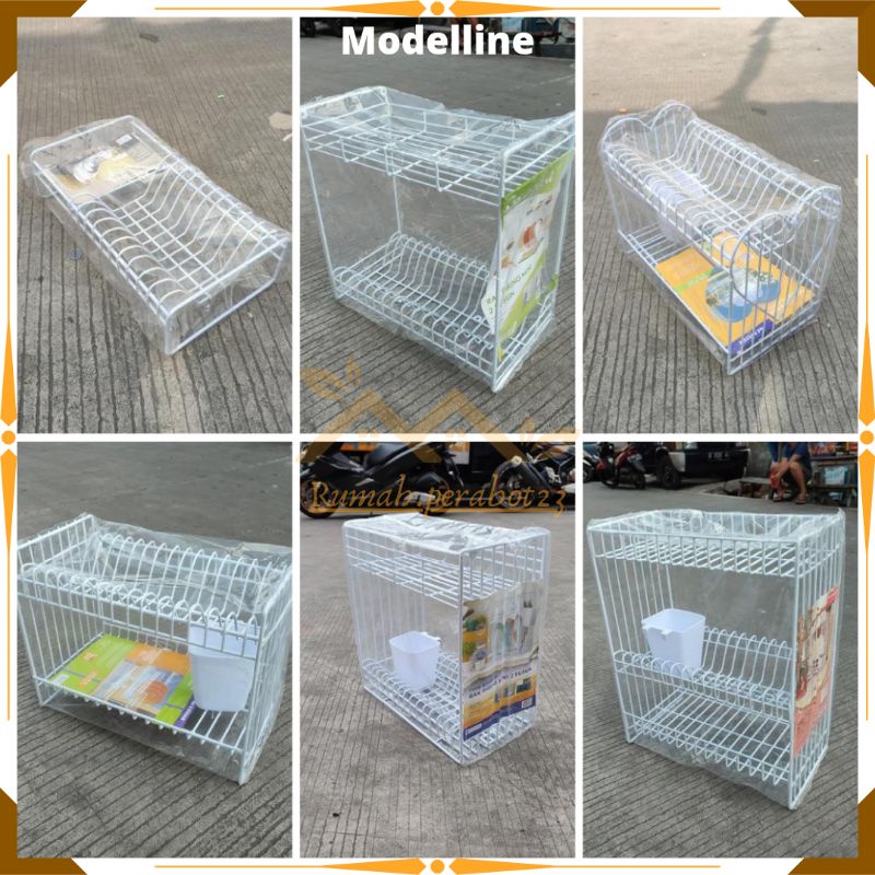Jual Modelline Rak Piring Susun 3 + Tempat Sendok Rak Piring Susun 2 ...
