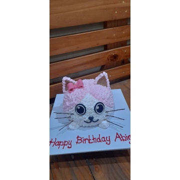 Jual kue ulang tahun tema kucing / kepala kucing / cat cake | Shopee ...