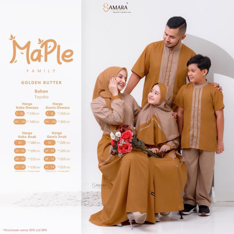 Jual SAMARA J05 GOLDEN BETTER Gamis Sarimbit Keluarga Samara MAPLE ...
