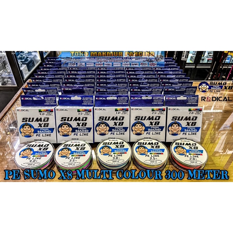 Jual PE SUMO X8 Panjang 300 meter, Warna Multi Colour | Shopee Indonesia