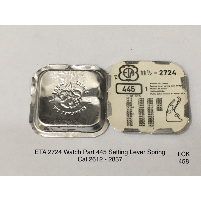 Jual ETA 2724 Watch Part 445 Setting Lever Spring Cal 2834, 2836, 2837 ...