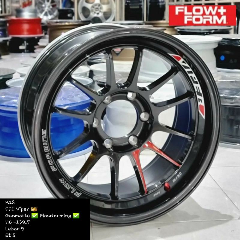 Jual velg jf viper flow forming ring 18 lebar 9 gun matte pnp pajero ...