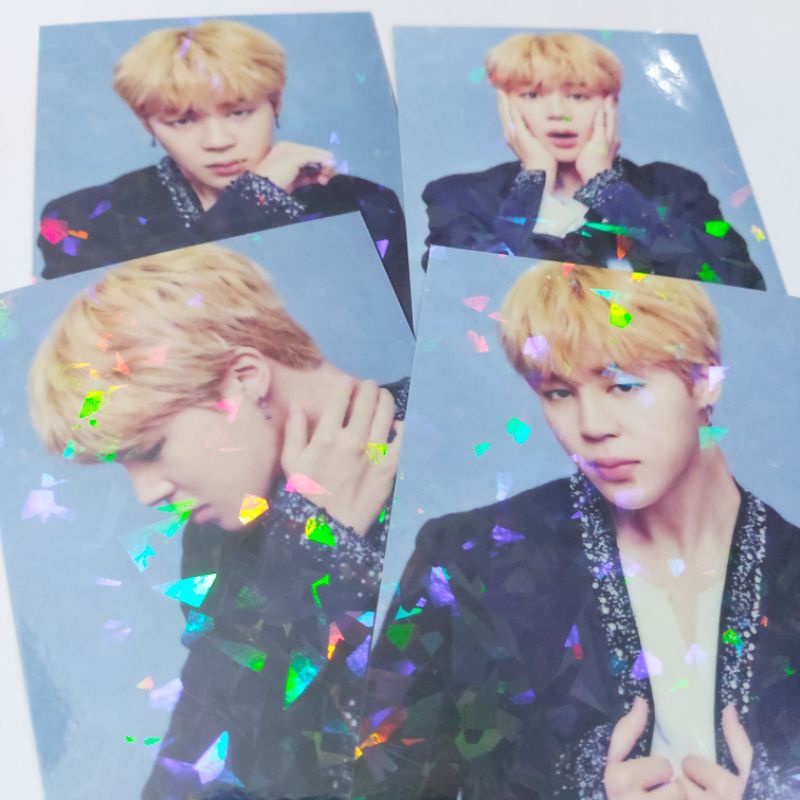 Jual Custom Photocard 1 & 2 Sisi BTS Kpop Cetak Foto Pc Glossy Holo Glitter Photo Print Hologram ...