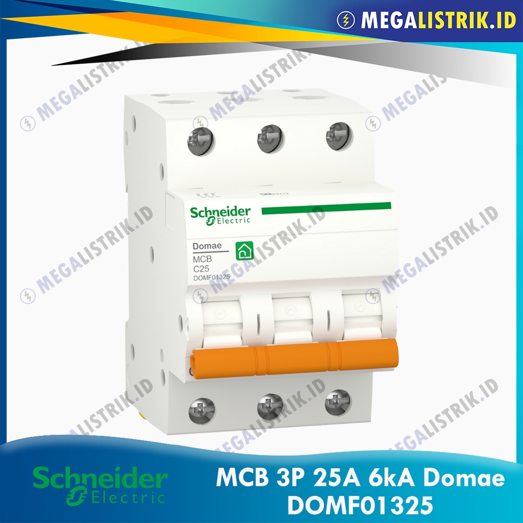 Jual SCHNEIDER MCB DOMAE 3P 25A / 3 PHASE 25 AMPERE 6KA SNI DOMF01325 | Shopee Indonesia