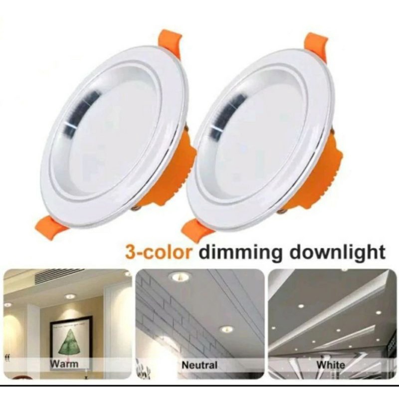 Jual downlight 3 warna / downlight 3 warna murah / downlight plafon ...