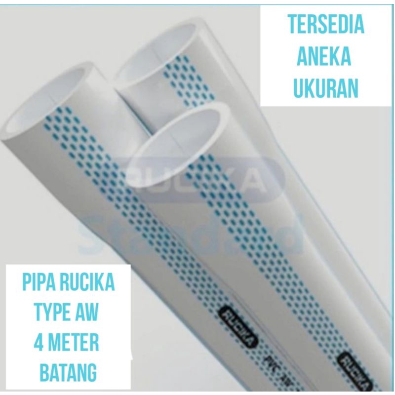 Jual Pipa 3/4" Pipa Rucika AW 3/4" inch Per Batang 4 Meter Pipa PVC Rucika | Shopee Indonesia