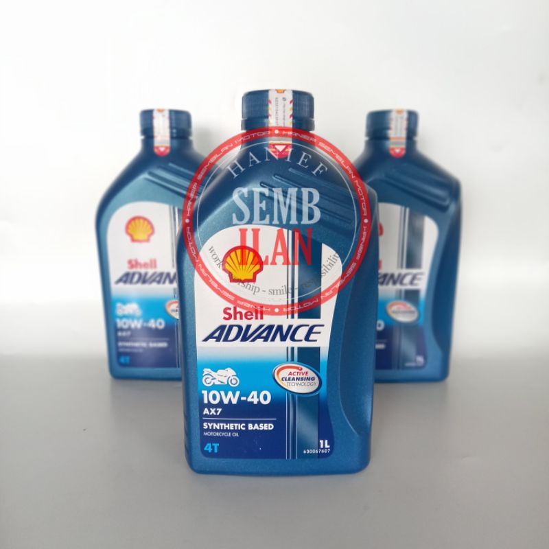 Jual Oli Mesin Shell Advance Oli Shell AX7 SAE 10W-40 1Liter Original ...