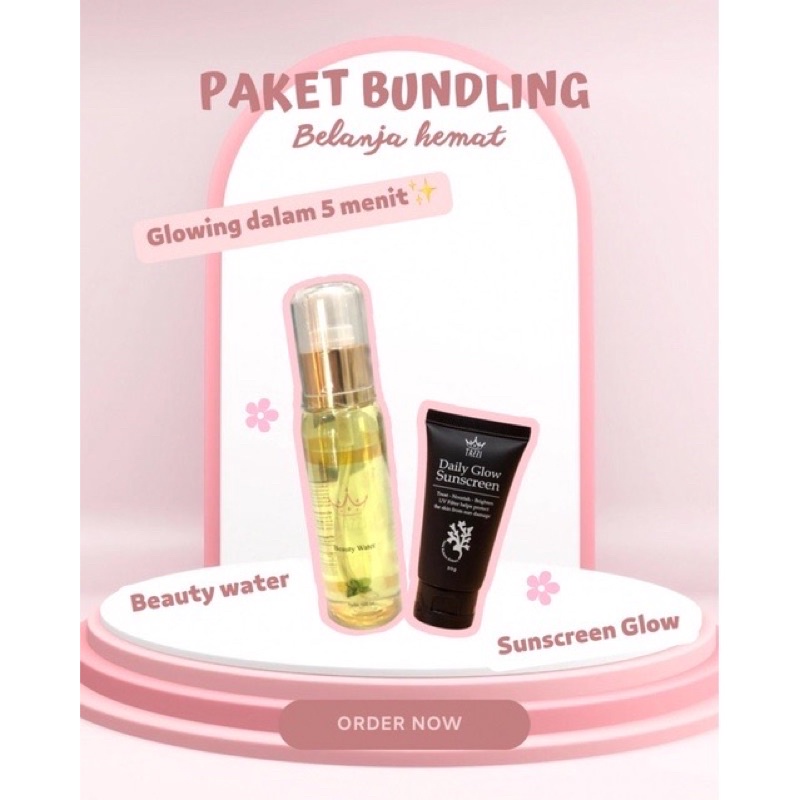 Jual PACKET BASIC SKINCARE BEAUTY WATER+ DAILY GLOW SUNSCREEN SPF 50 ...