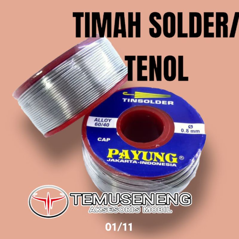 Jual Tenol Timah Solder 0.8Mm 1 Meter / Timah Solder Payung 0.8Mm ...